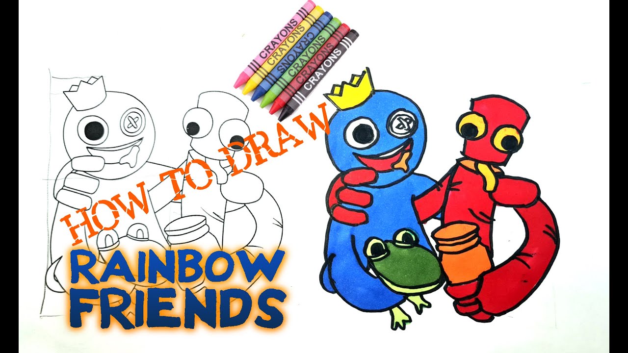 cách vẽ rainbow friends- How to draw rainbow friends easy, fast and ...