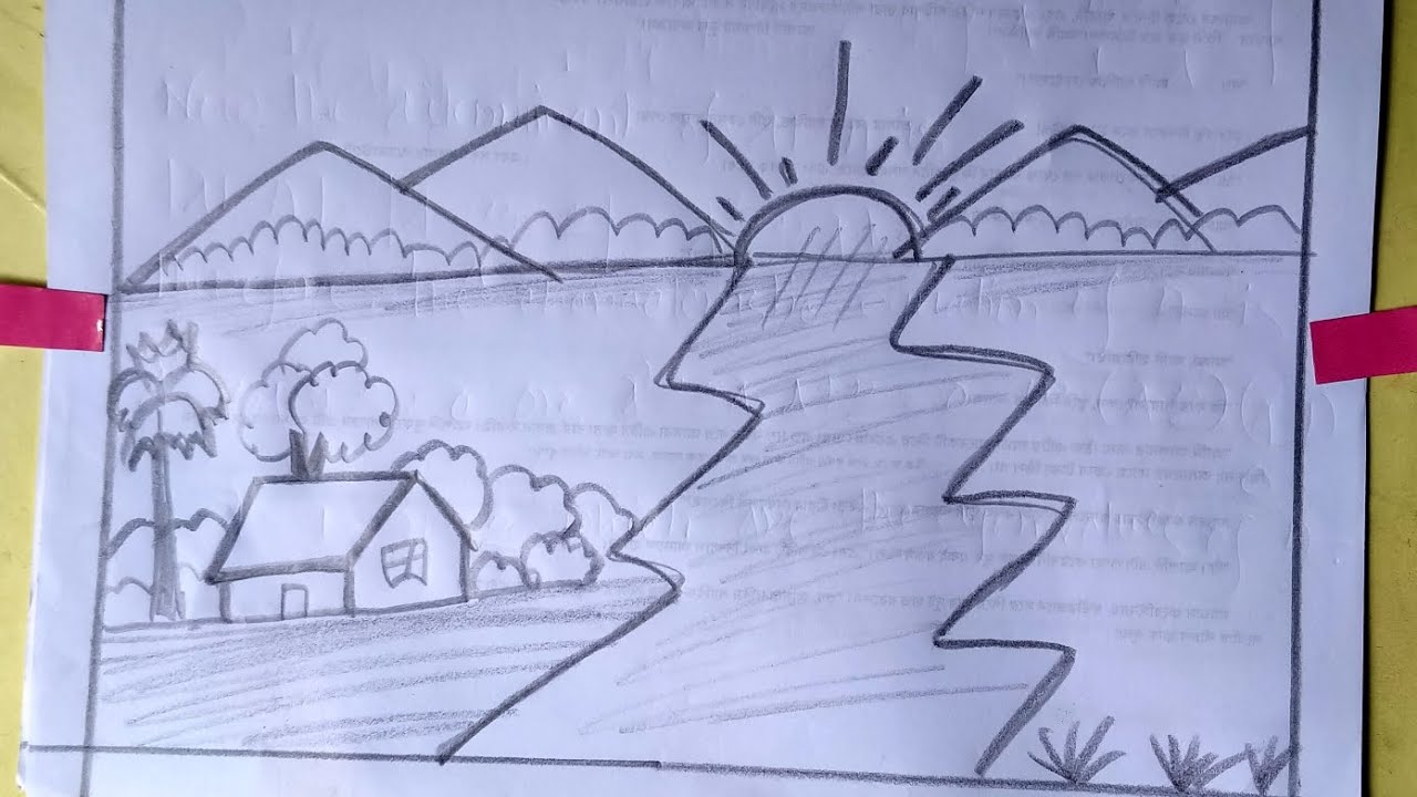 How to make a beautiful senary easily drawing step by step for kids # ...