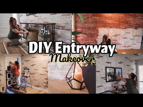 DIY EXTREME ENTRYWAY MAKEOVER ON A BUDGET / FRONT DOOR TRANSFORMATION ...