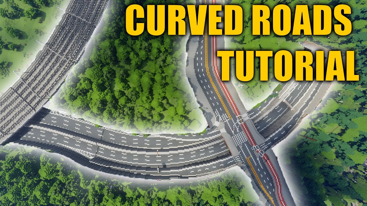 HOW TO MAKE CURVED ROADS IN MINERCAFT - YouTube