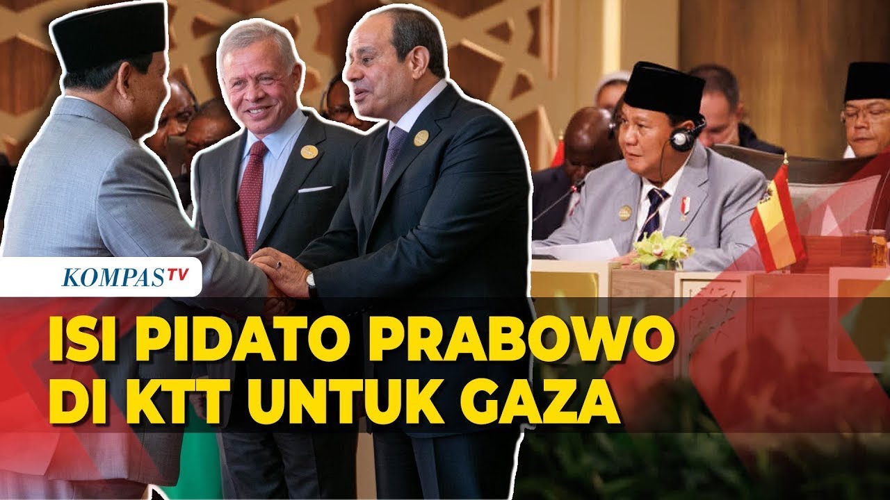 Pidato Prabowo di KTT untuk Gaza Sampaikan Instruksi Jokowi: Indonesia ...