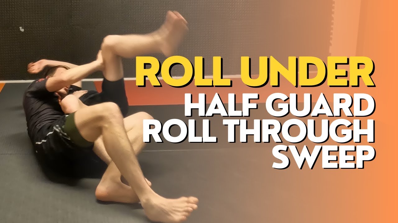ROLL UNDER! Half guard rollthrough sweep - YouTube