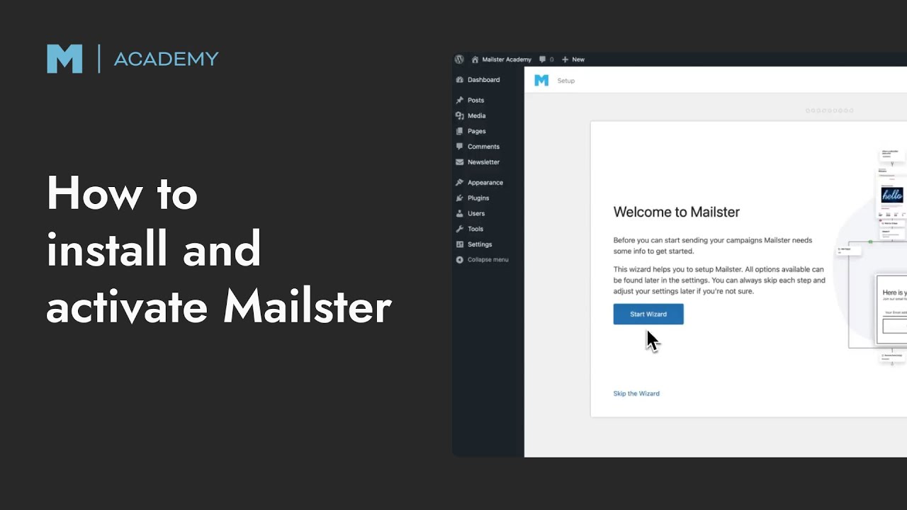 How to install and activate Mailster - YouTube