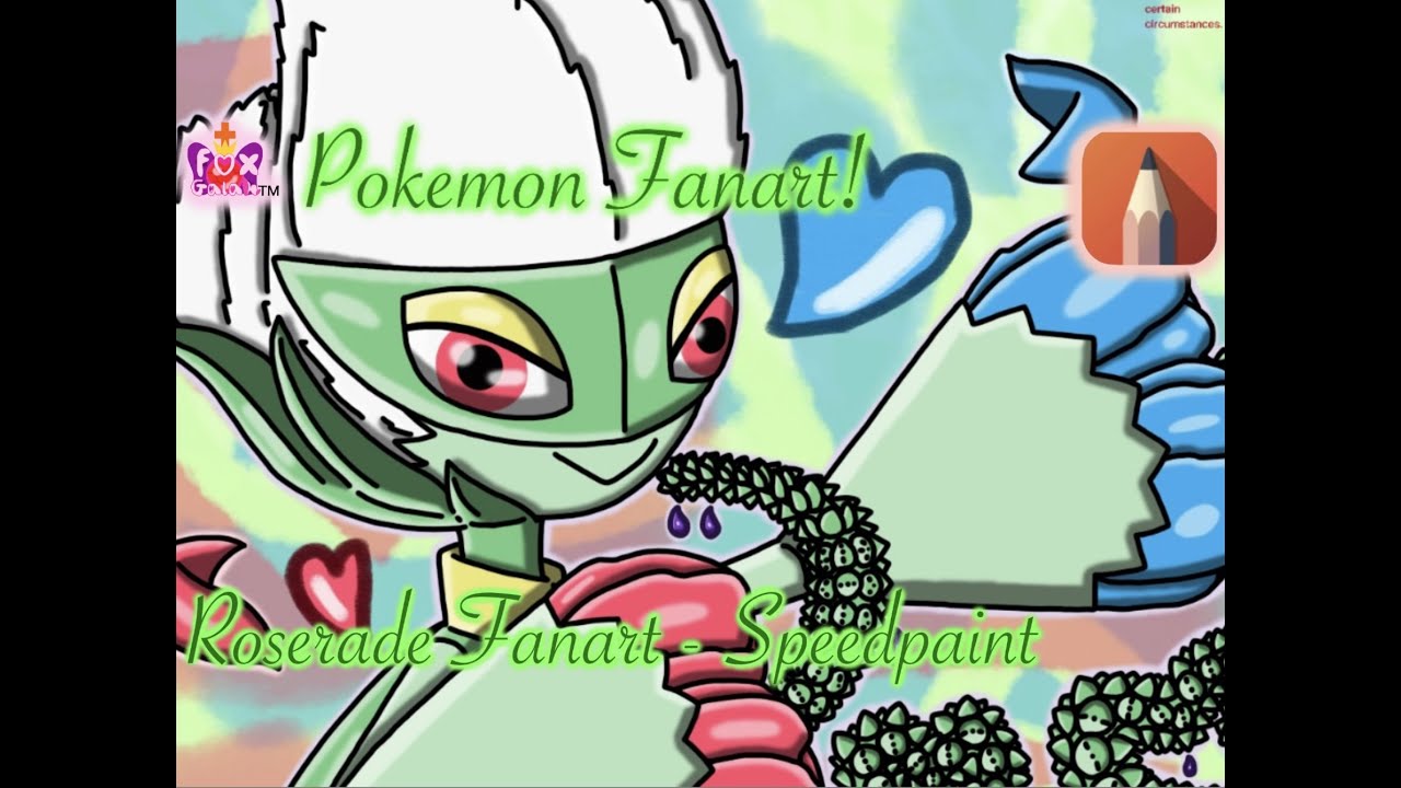 🌹 Roserade (Pokemon Fanart) - Speedpaint (With Commentary) 💐 - YouTube