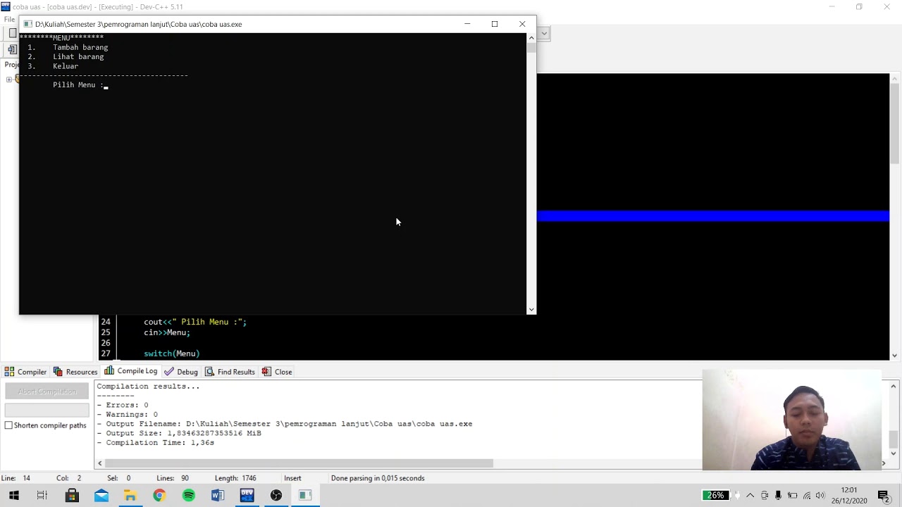 19081010169 - Muhammad Dhiya'ulhaq Rizqulloh Zain - Final Project Pemrograman Lanjut - YouTube