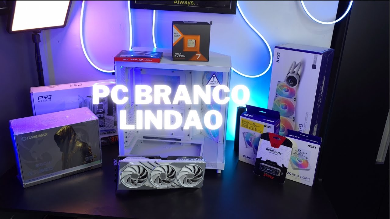 MONTAGEM PC BRANCO FEITO NA CONSULTORIA - 7800X3D E 4070 TI SUPER DO EUA - YouTube