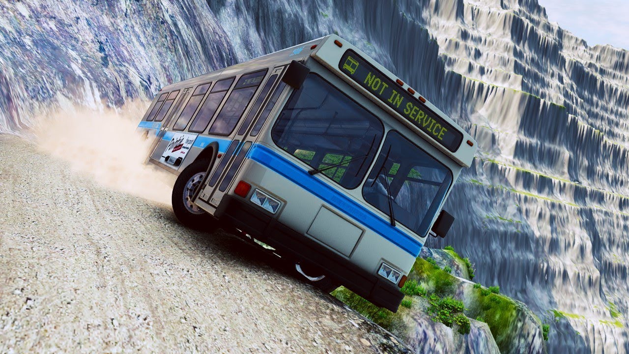 BeamNG Drive- Bus & Cliff - YouTube