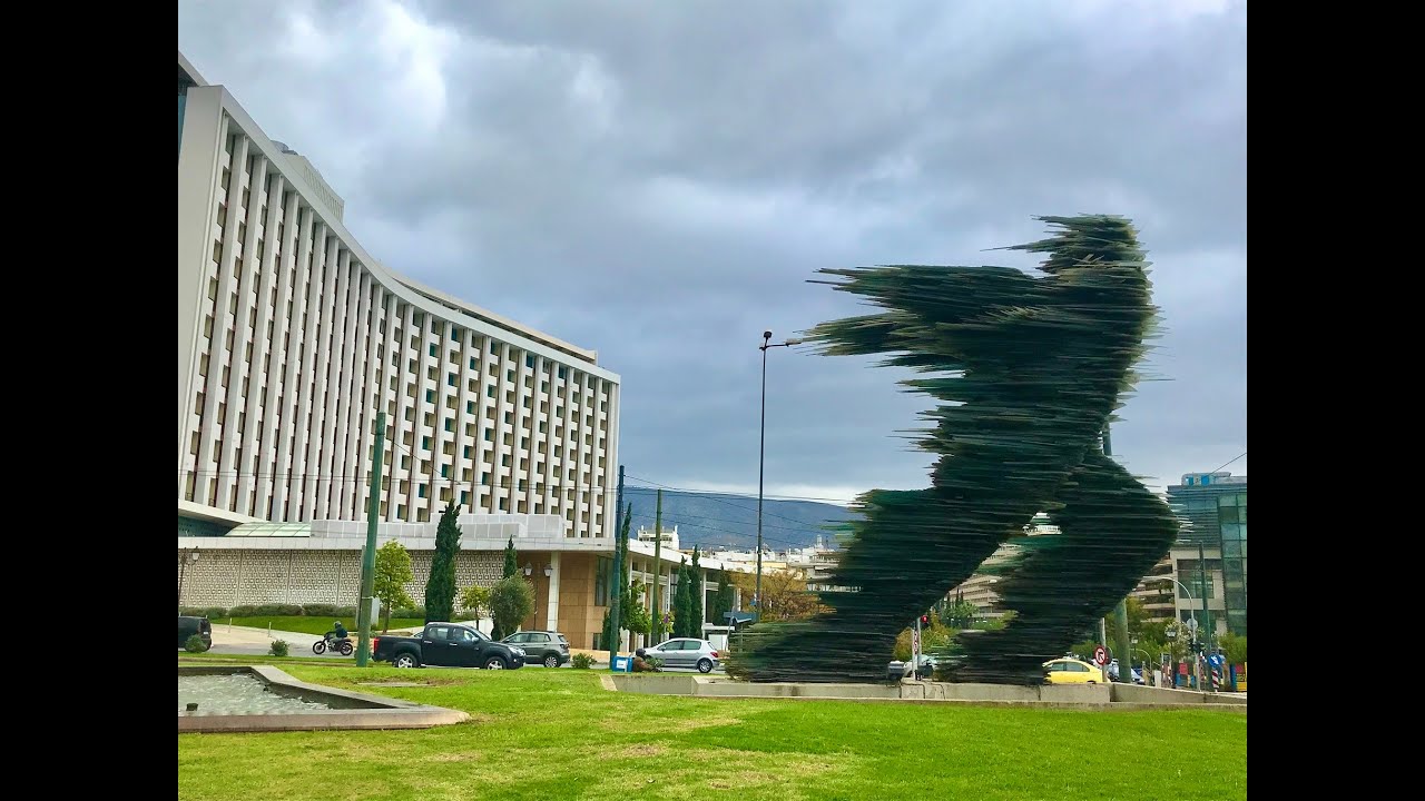 Runners Glass Statue, "Dromeas The Runner” 🏃‍♀️Athens, Greece 🇬🇷 - YouTube