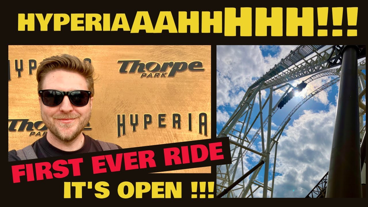 HYPERIA First Ever Ride Review | New Coaster is OPEN | Thorpe Park 2024 ...