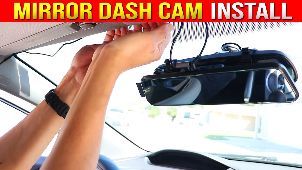HOW TO INSTALL Mirror Dash Cam & OUTSIDE Rear Camera - YouTube