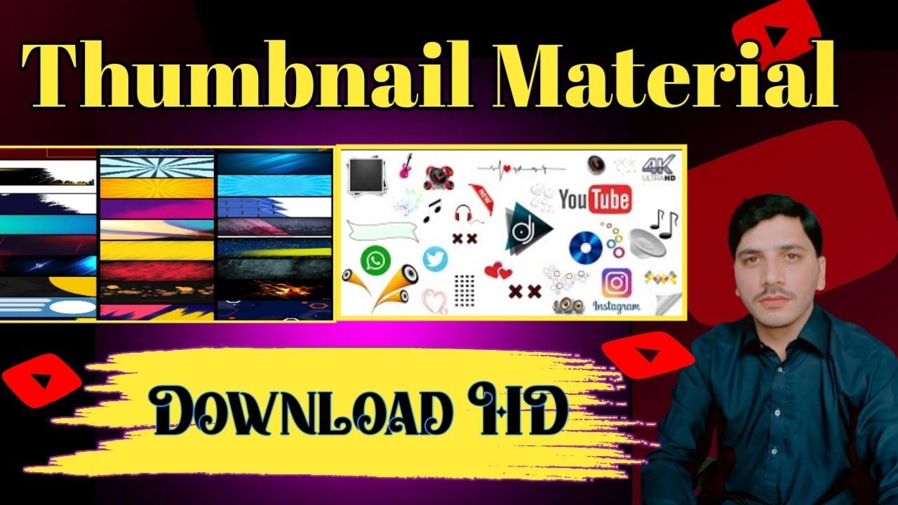 Thumbnail All Materials Download professional thumbnail material Kahan Se download karen - YouTube