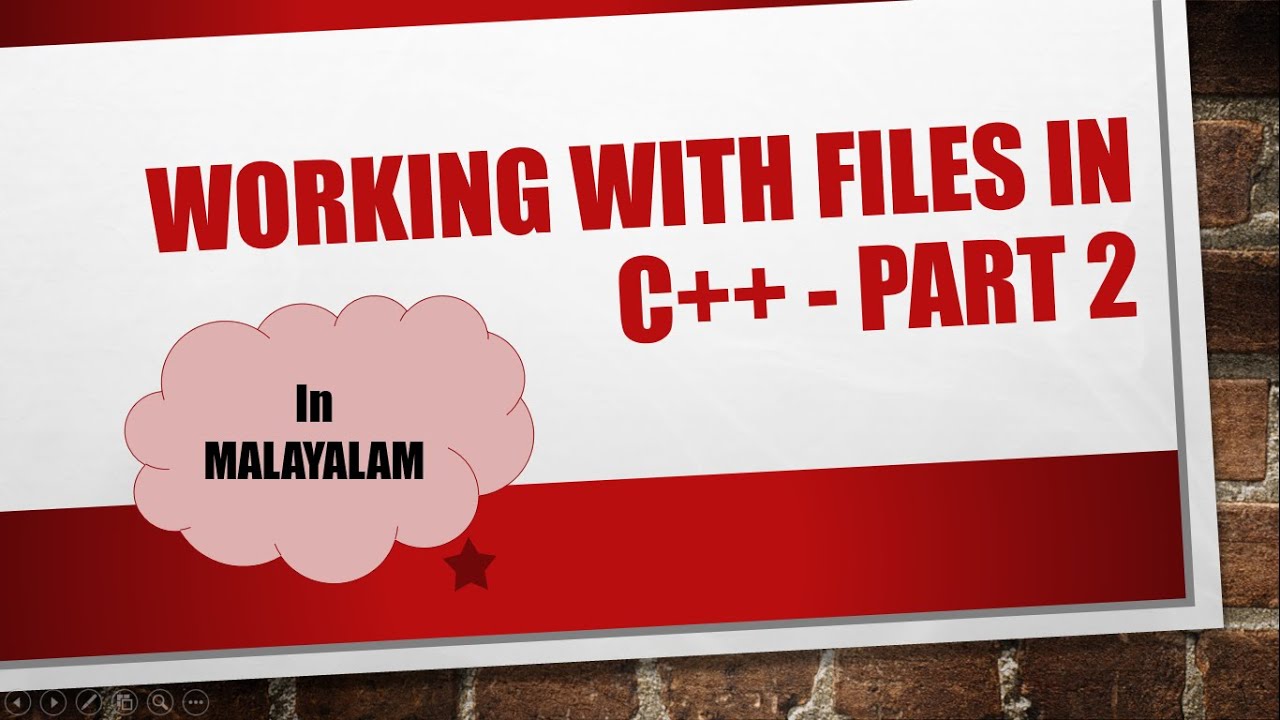 Cpp Files Part 2 In Malayalam Youtube 4777