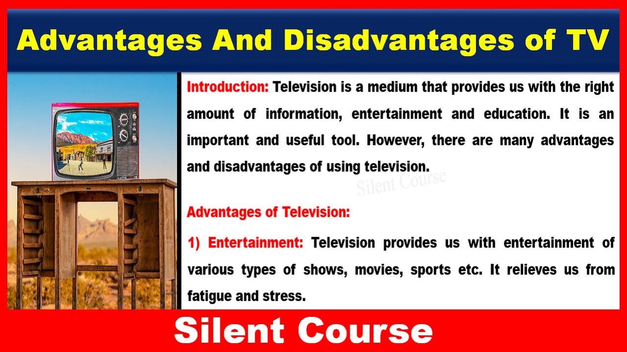 Write an Essay on Advantages And Disadvantages of Television In English ...