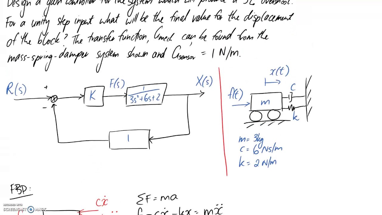 Designing a Gain Controller, 2nd order with modelling & FVT - YouTube