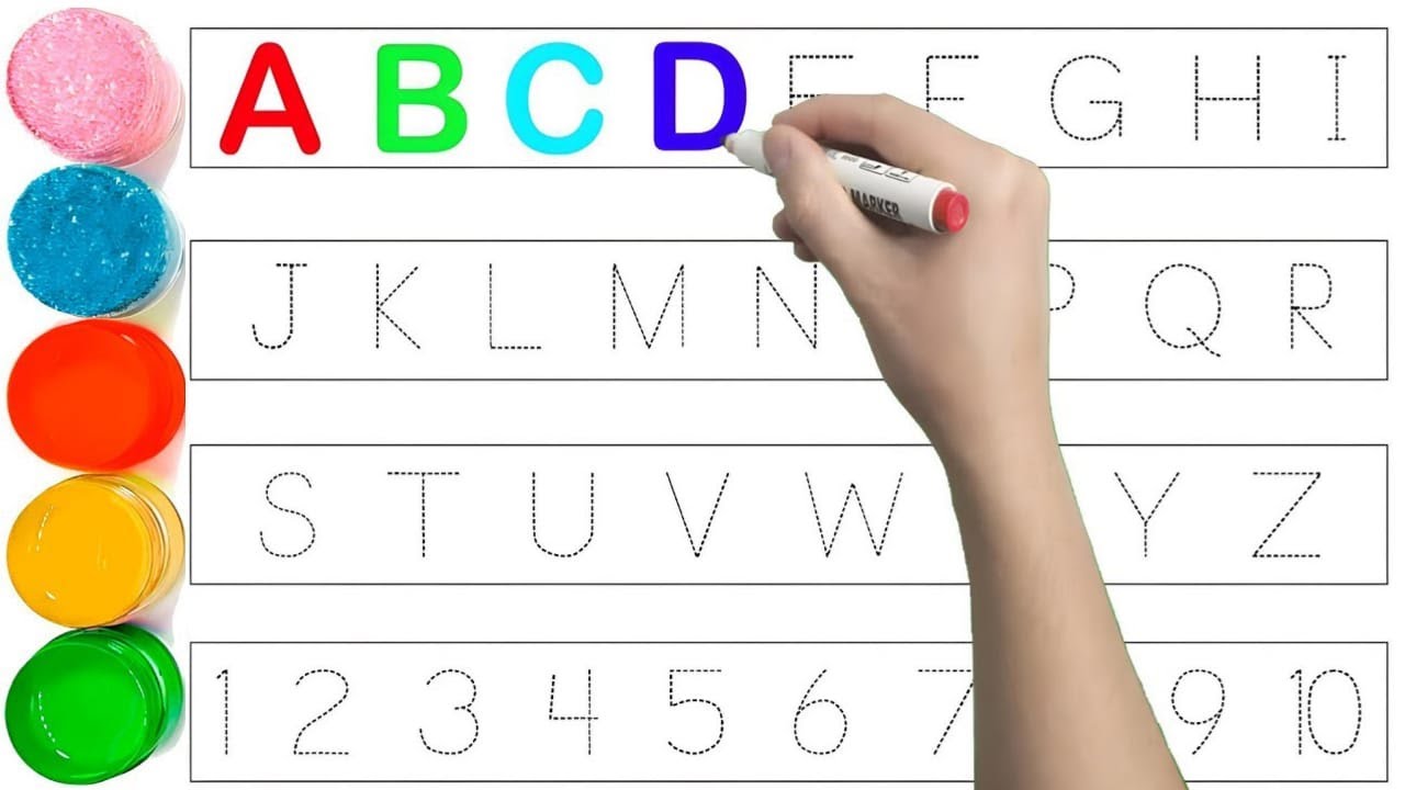 Learn ABCD Alphabets and numbers counting 123.Shapes for kids and ...