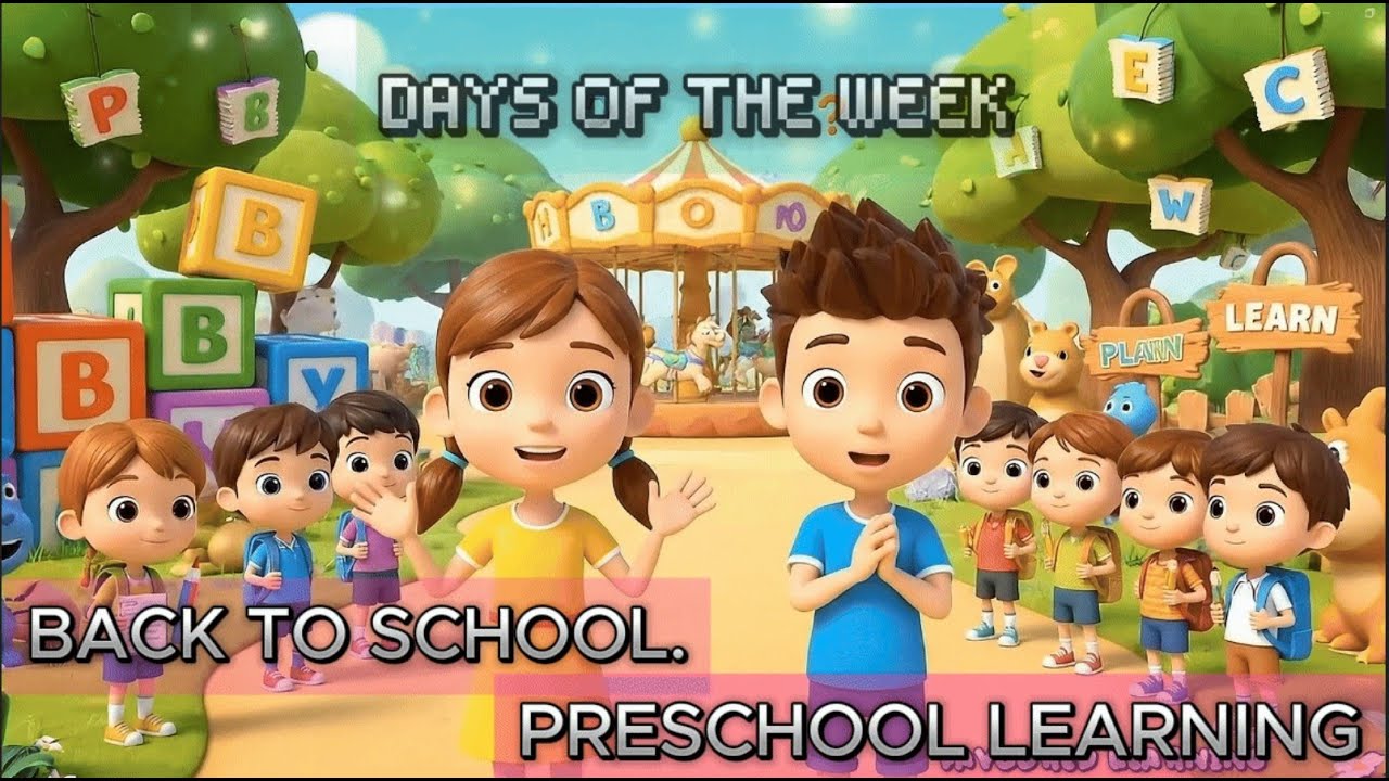 Back to School: Days of the Week Learning - Preschool/Children Learning ...