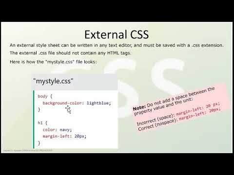 Ways of Inserting a Style Sheet CSS 1 - YouTube