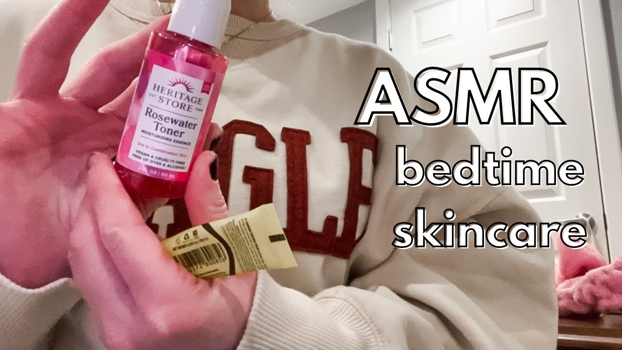 ASMR nighttime routine | skincare roleplay - YouTube
