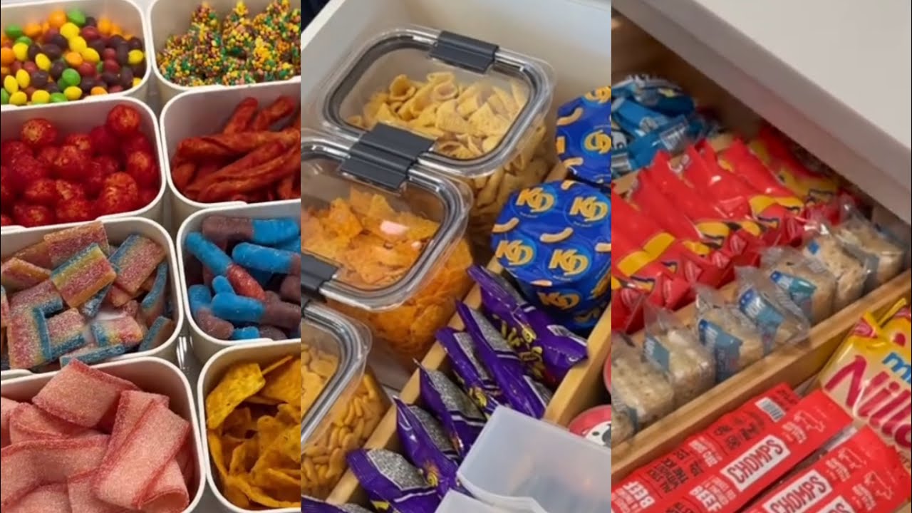 7 MINUTES OF SNACK RESTOCKING 🍪🍫 - YouTube