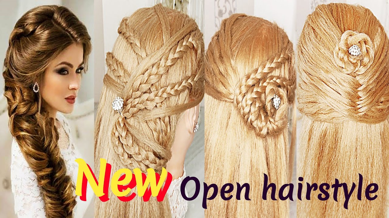 Long hair open hairstyle, hairstyle for girls - YouTube