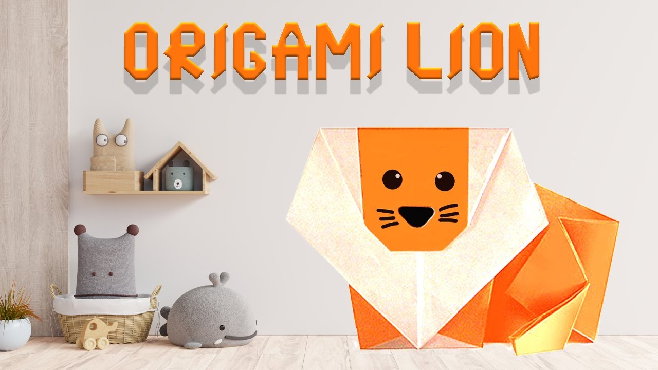 Easy Origami Lion | How to make an origami Lion | Easy Tutorial paper ...