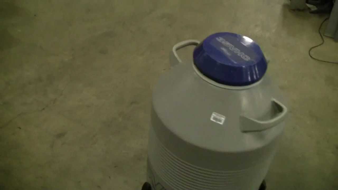 Union Carbide Cryogenic Storage Unit Model 35VHC - YouTube