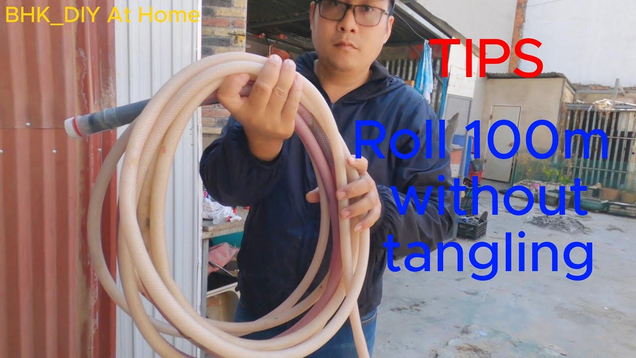 DIY - How to roll water pipes quickly without getting tangled- BHK_DIY ...