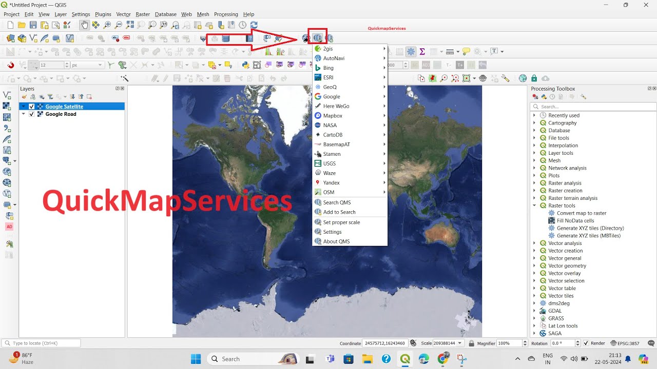 QuickMapServices II Basemaps for QGIS II II Basemaps plugin Installation in QGIS - YouTube