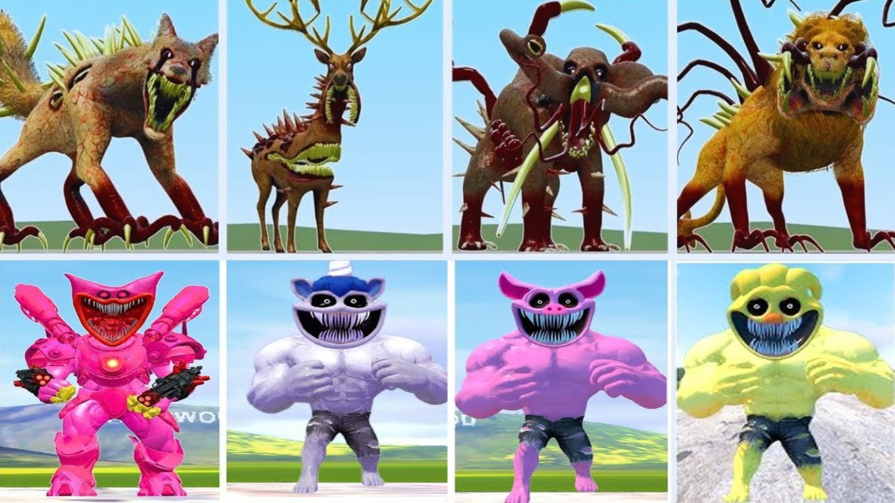 NEW ALL ZOOCHOSIS MONSTERS VS ALL SMILING CRITTERS CHICKEN ,PIG RAbBIT ...