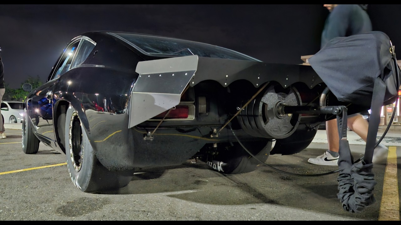 Crazy Datsun z drag car at cars and coffee - YouTube