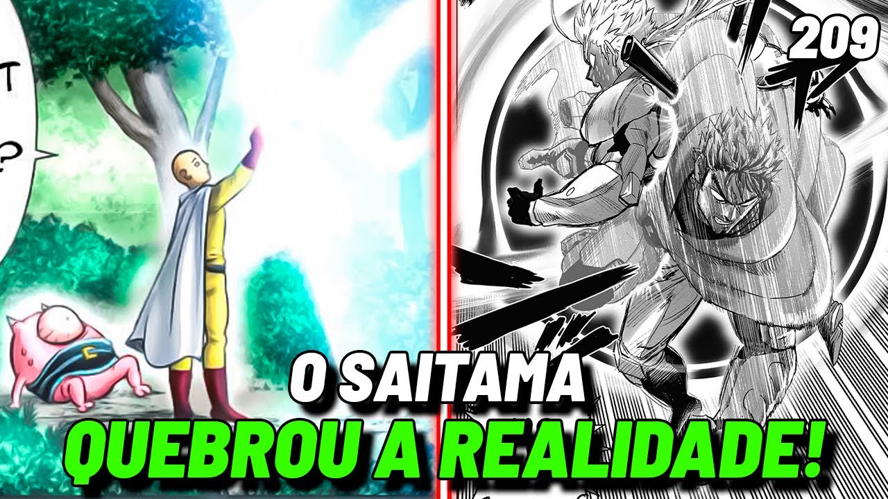 SAITAMA SEGUROU UM CORTE DIMENSIONAL! A BATALHA FINAL CHEGOU! OPM 209 ...