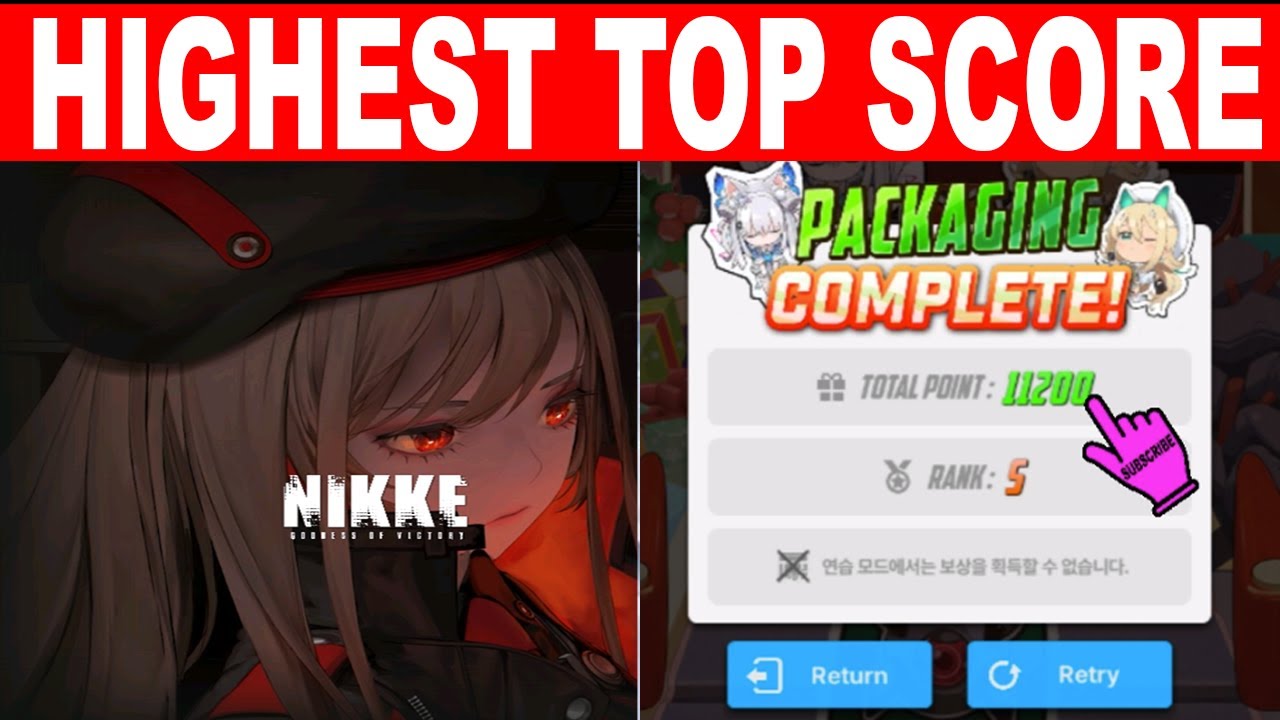 Nikke Highest Top Score in Mini Game Miracle Snow Event Nikke Goddess ...