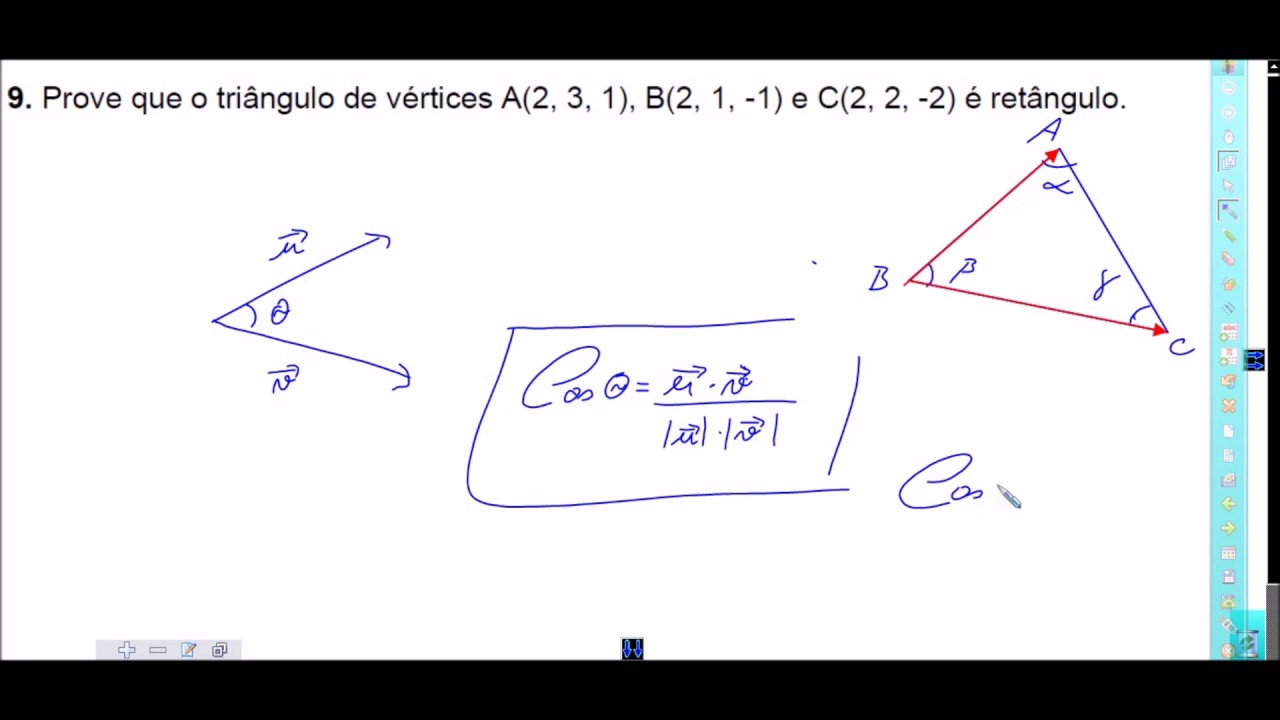 Exercício - Geometria Analítica - Vetores ortogonais - YouTube