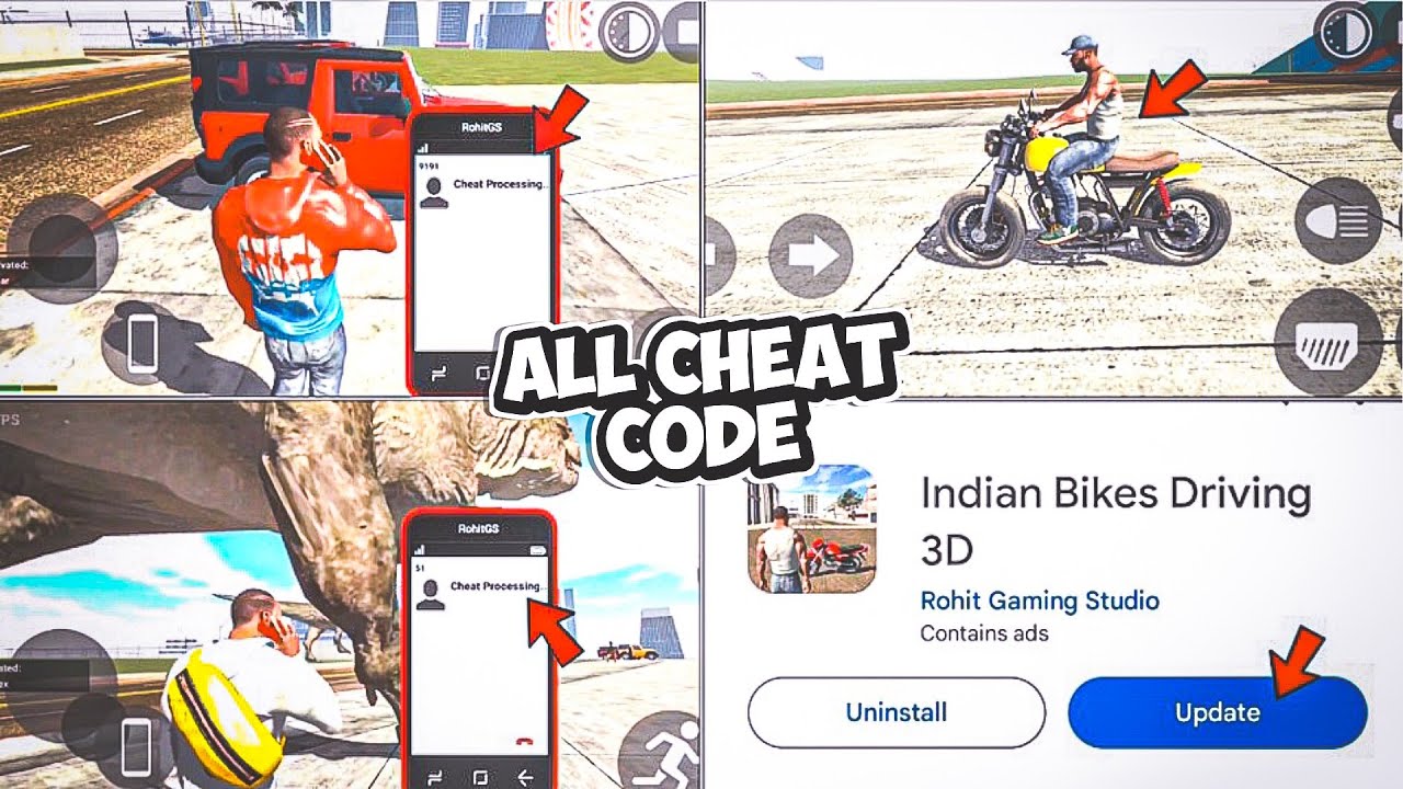 New Update Cheat Code 🤑 || Indian Bike Driving 3d New Update || indian bike driving 3d Cheat ...