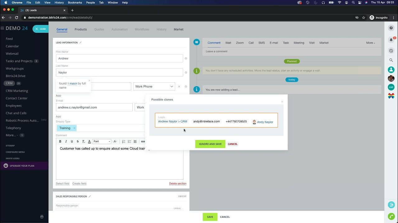 Bitrix24 Personalised CRM Forms - YouTube
