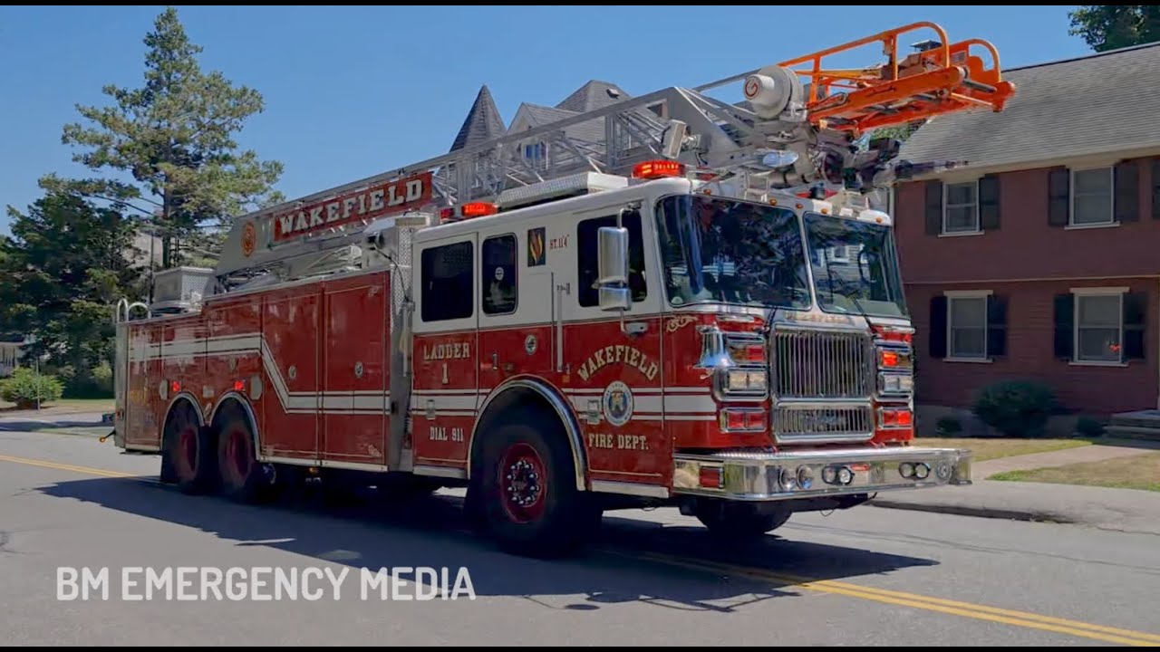 Ladder 1 respondiendo a incendio | Wakefield FD (MA) | USA - YouTube