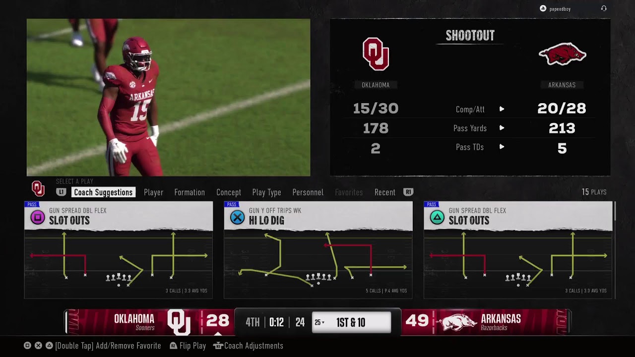 BEARRILLA vs PAPEED NCAA 25 - YouTube