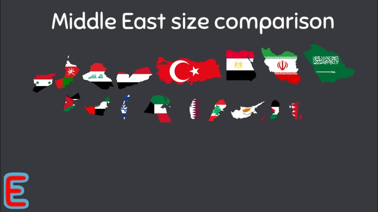 Middle East size comparison | Fan song by Kridchai Politician - YouTube