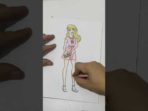 BARBİE BEBEK BOYAMA | #barbie #bebek #boyama #çizim #basitçizim #çizgifilm