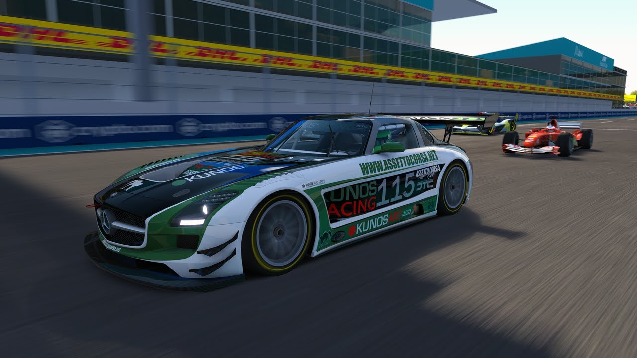 Mercedes Sls Gt3 racing supercars at Miami - YouTube