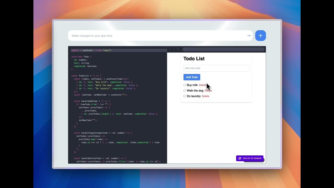 LlamaCoder | Zeabur, Create React Applications with Llama and Deploy Them with One Click to ...