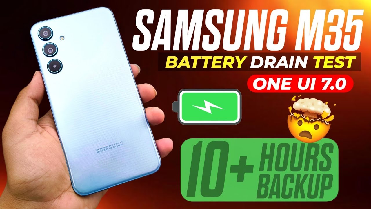 Samsung m35 5g battery drain test after one ui 7 software update 😱 ...