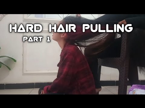 Girl long hair pulling /hard hair pulling /part 1 enjoy this video 