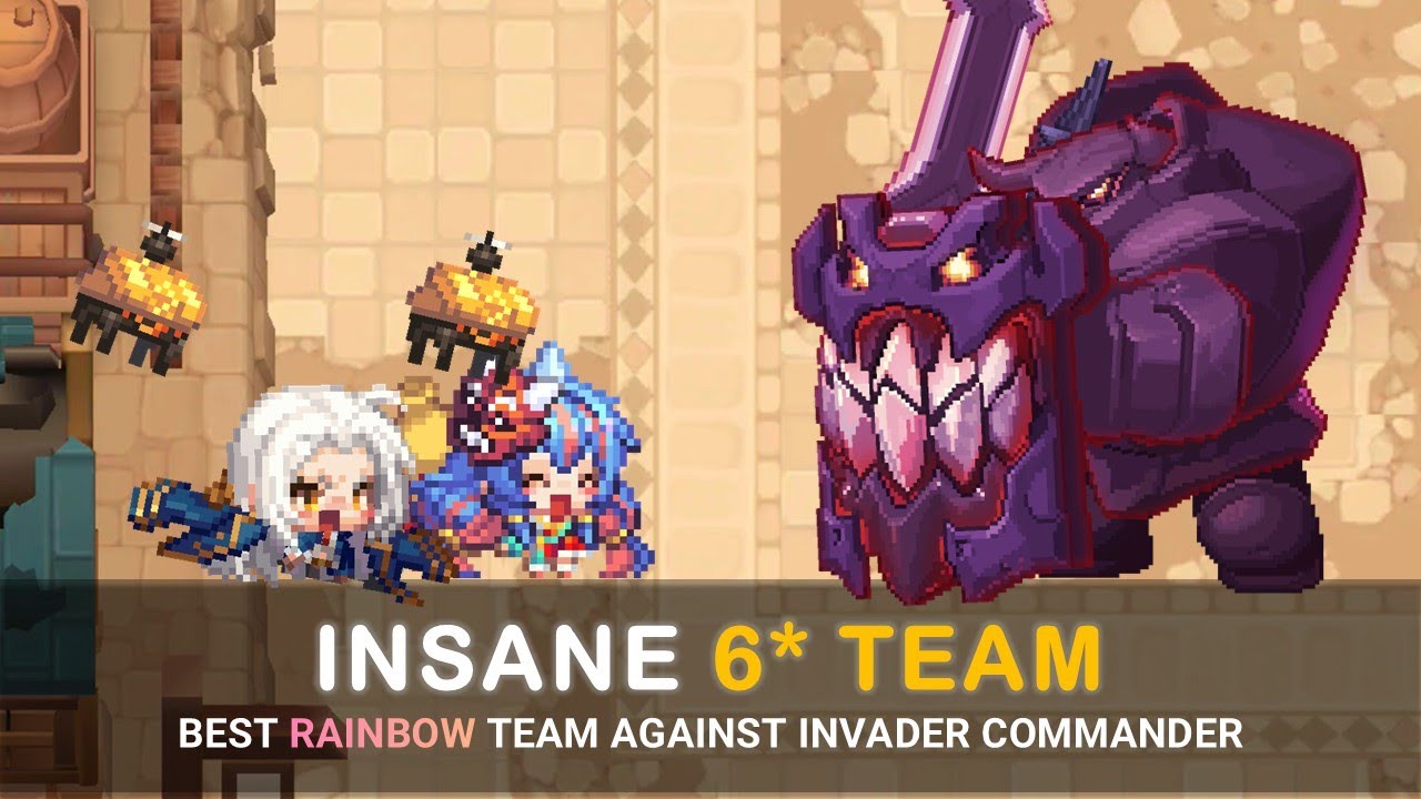 [Guardian Tales] 6* Rainbow Team on Invader Commander | GR107 Dream Stage - YouTube