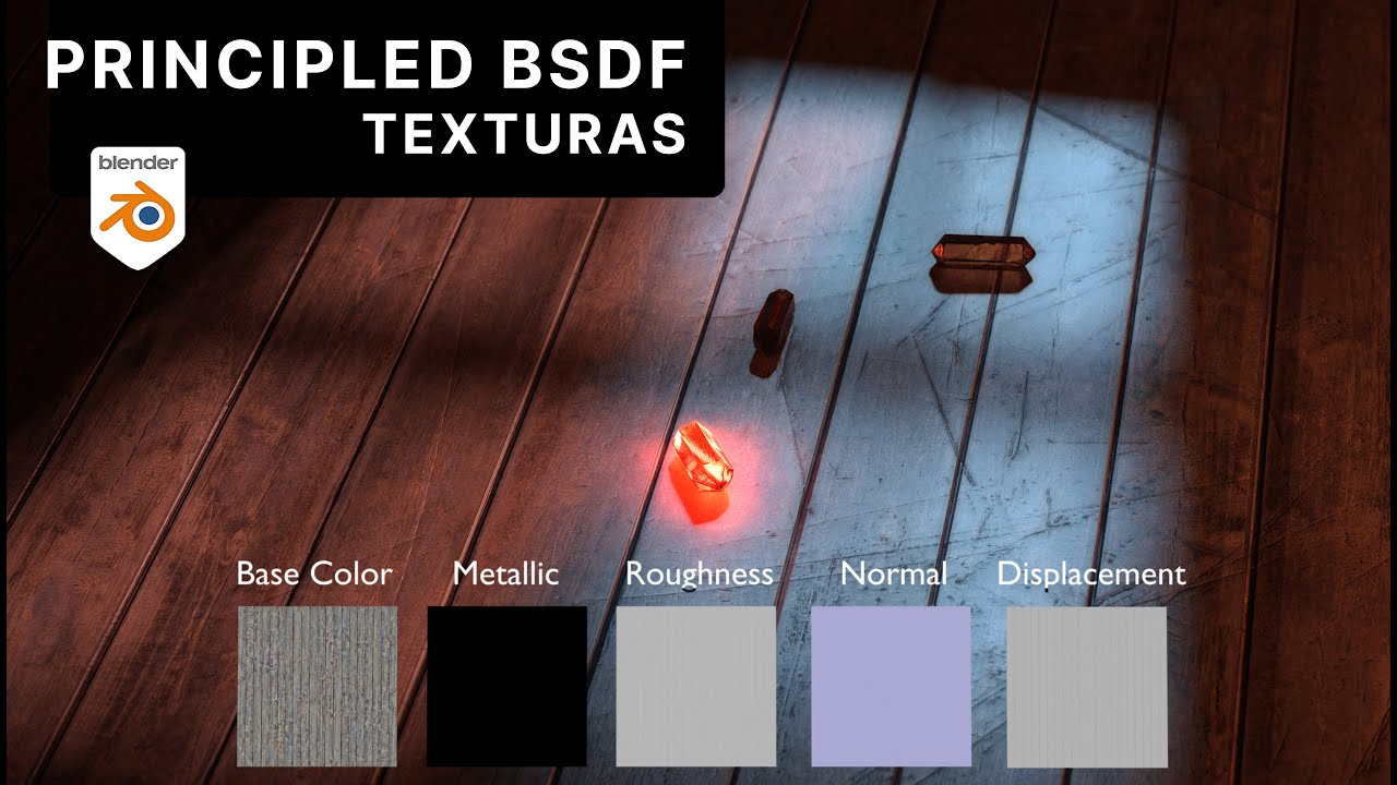 Texturas en Blender - (Color, roughness map, metallic map, normal map y ...