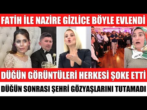 ESRA EROL'DA ŞEHRİ'NİN ESKİ KOCASI FATİH İLE NAZİRE GİZLİCE EVLENDİ DÜĞÜN GÖRÜNTÜLERİ ŞOKE ETTİ