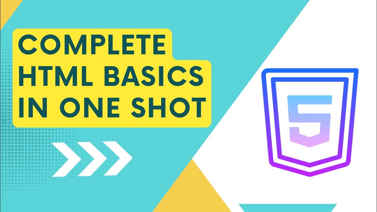 Master Html Basics In One Shot Html Class 1 Youtube