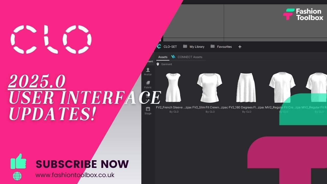CLO 2025 UI Update – Where is the Library, UV Editor & Parametric Patterns?! - YouTube