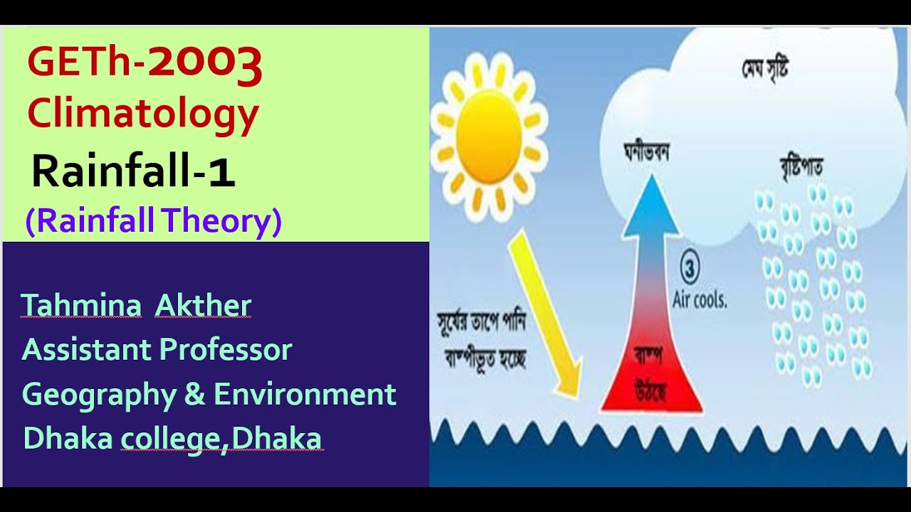 GETh-2003,Climatology,Rainfall-1 (Rainfall Theory)-Tahmina Akhter ...