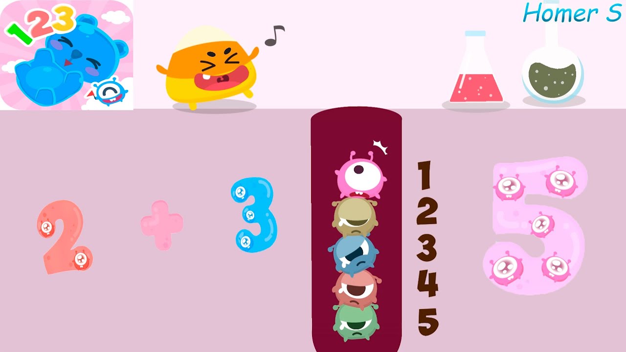 Candybots Numbers 123 Learn Counting 1 To 5 Number Education App